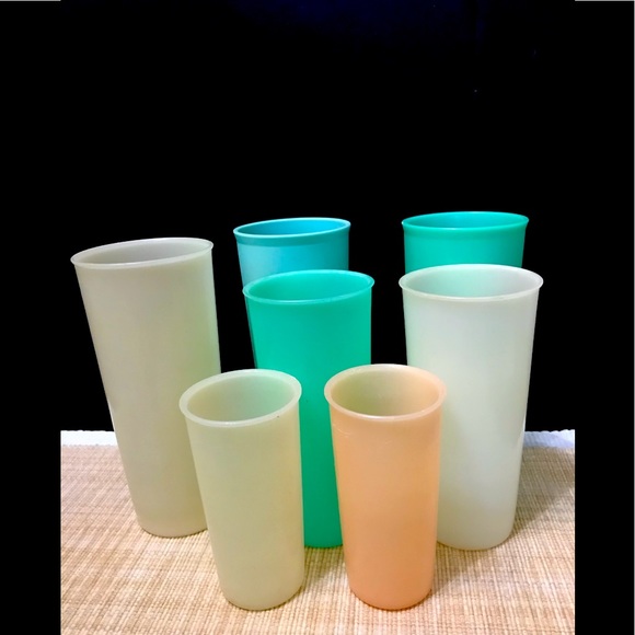 Tupperware | Dining | 7s Tupperware Aqua Cups | Poshmark